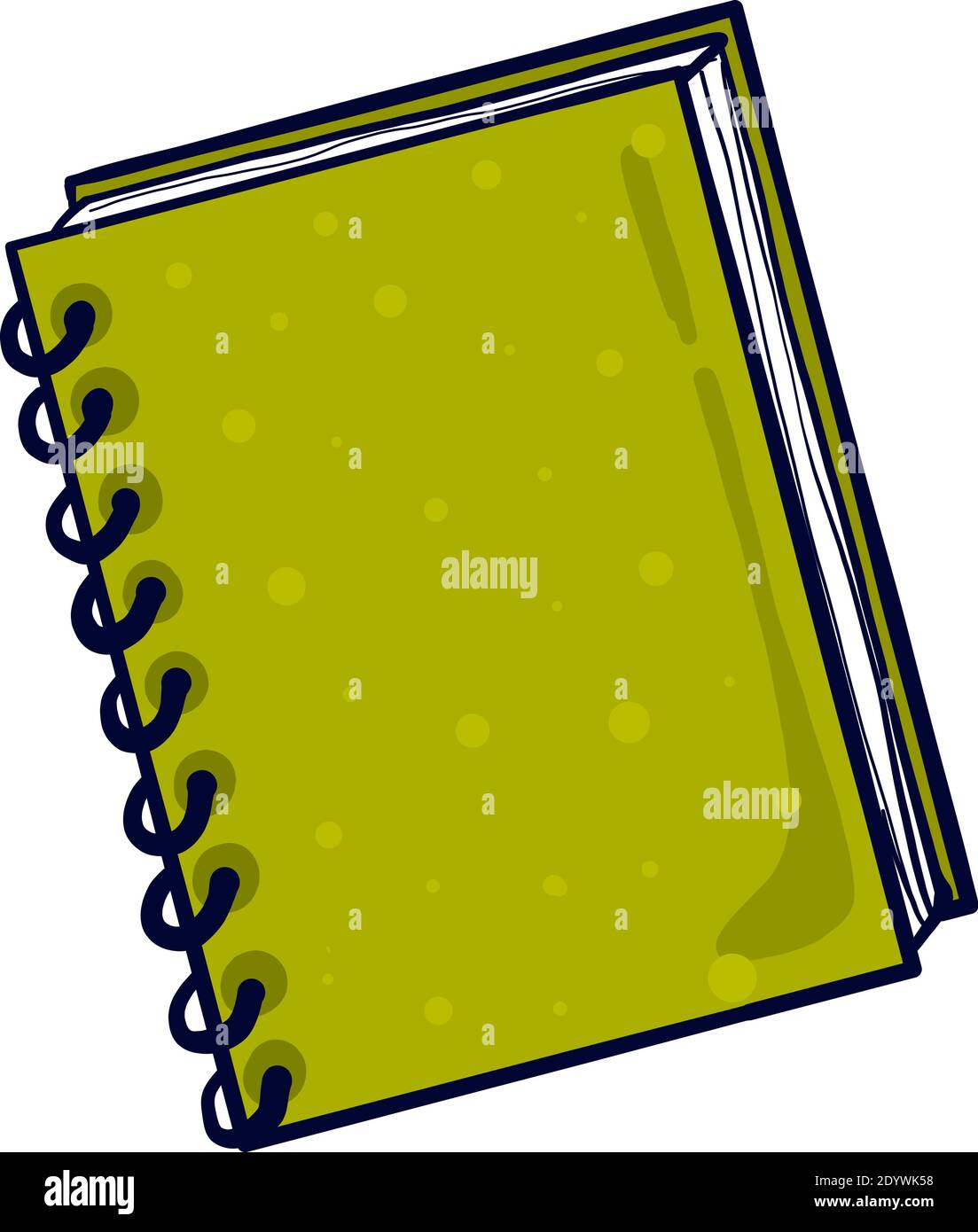 Green notebook, illustration, vector on a white background Stock Vector ...