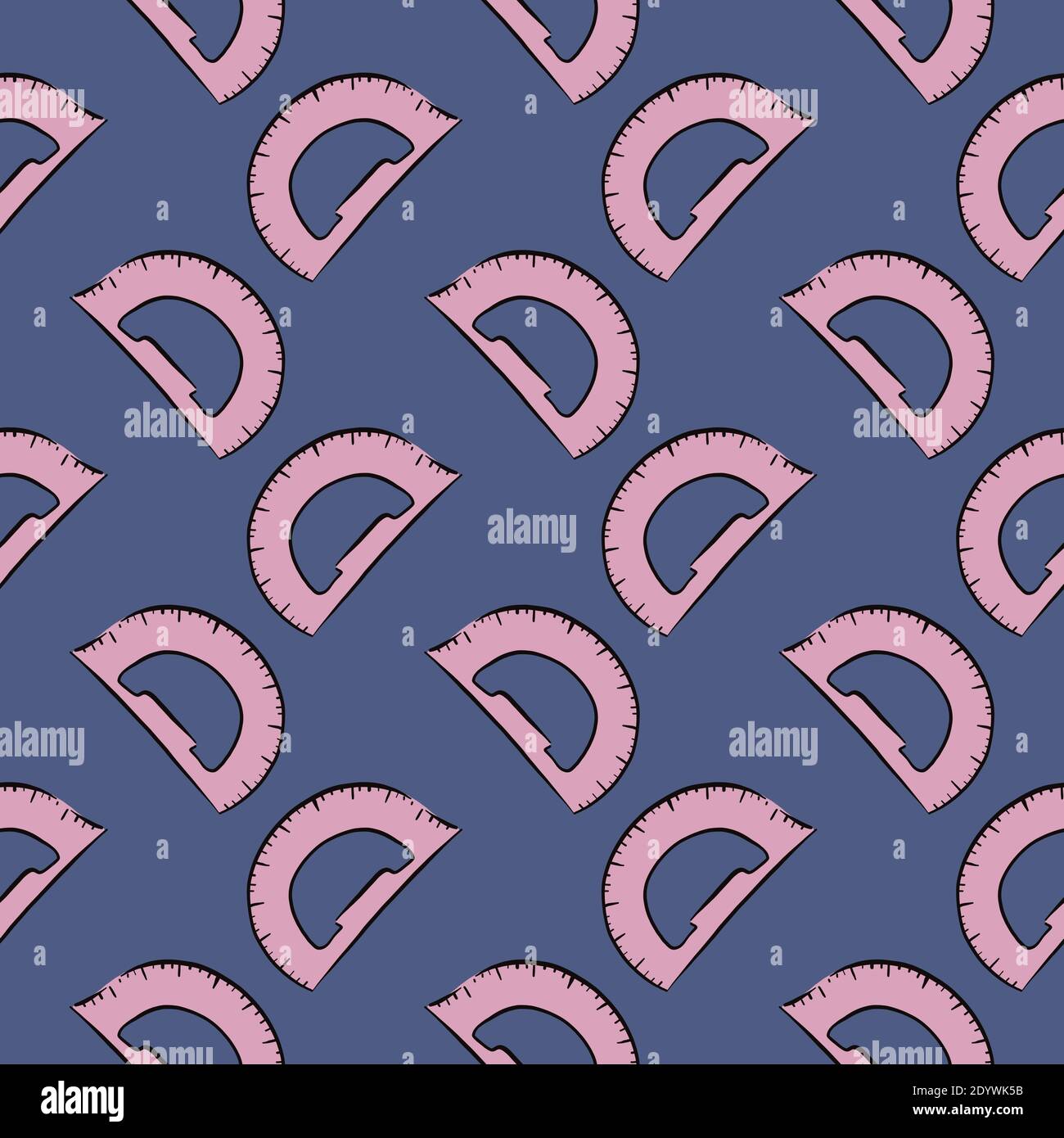 Pink ruler,seamless pattern on blue background Stock Vector Image & Art ...