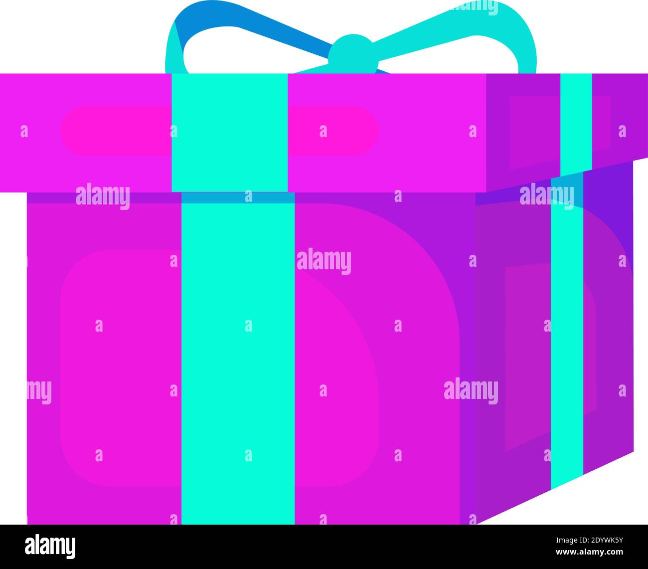 Purple present, illustration, vector on a white background Stock Vector ...