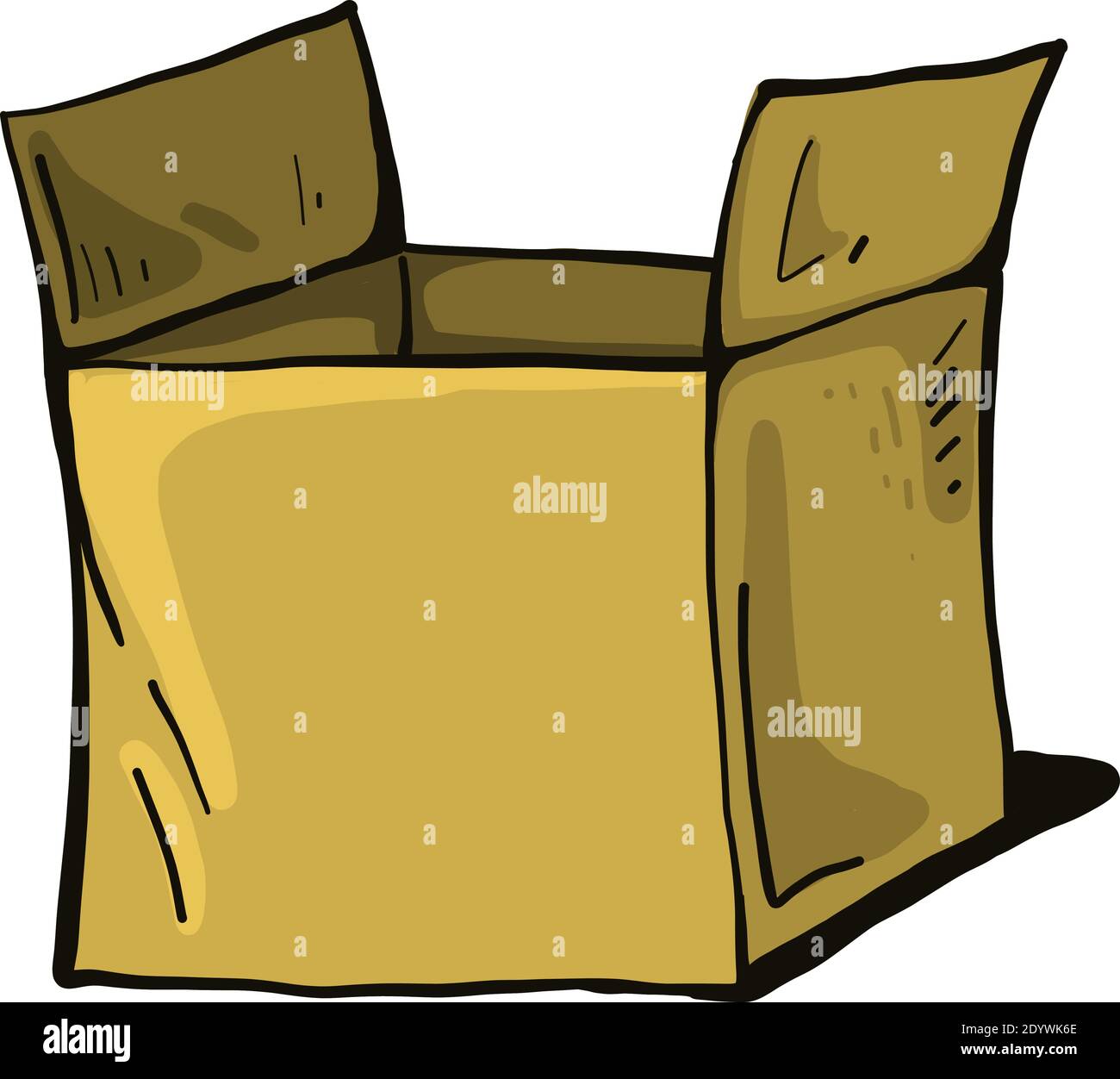 Open parcel box on Stock Vector Images - Alamy