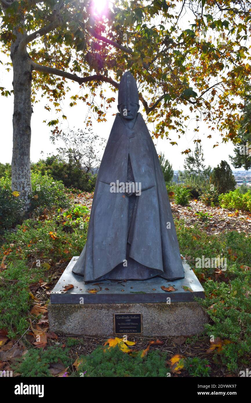 Statue of a Cardinal, University of San Diego gardens Stock Photo - Alamy