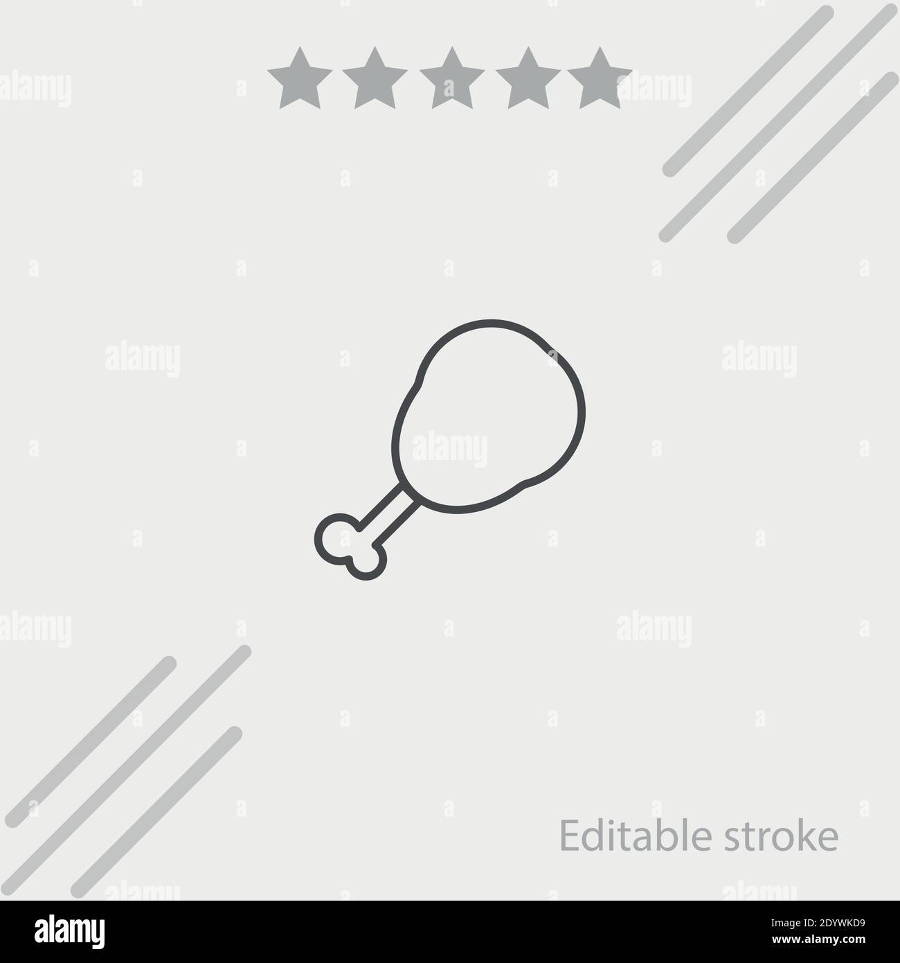 chicken leg vector icon modern simple vector illustration Stock Vector ...