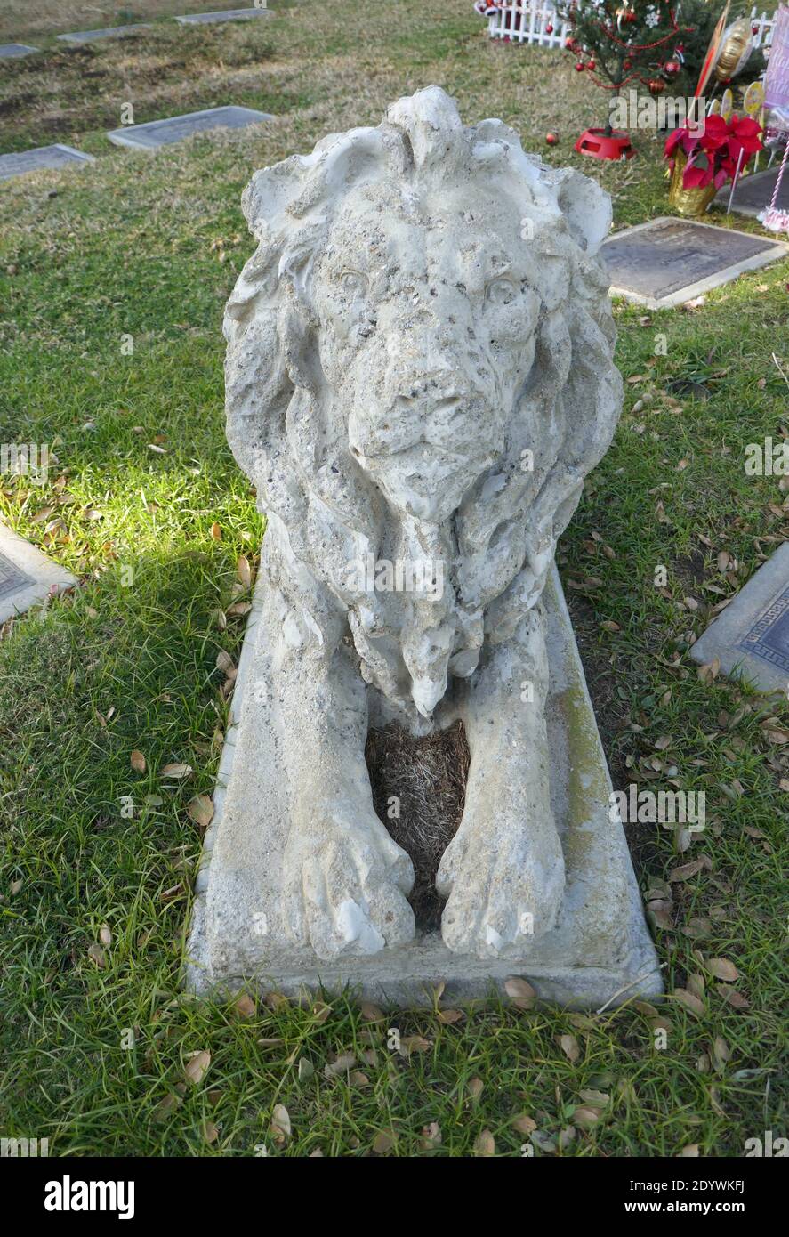Chatsworth, California, USA 25th December 2020 A general view of Lion at Oakwood Memorial Park ...