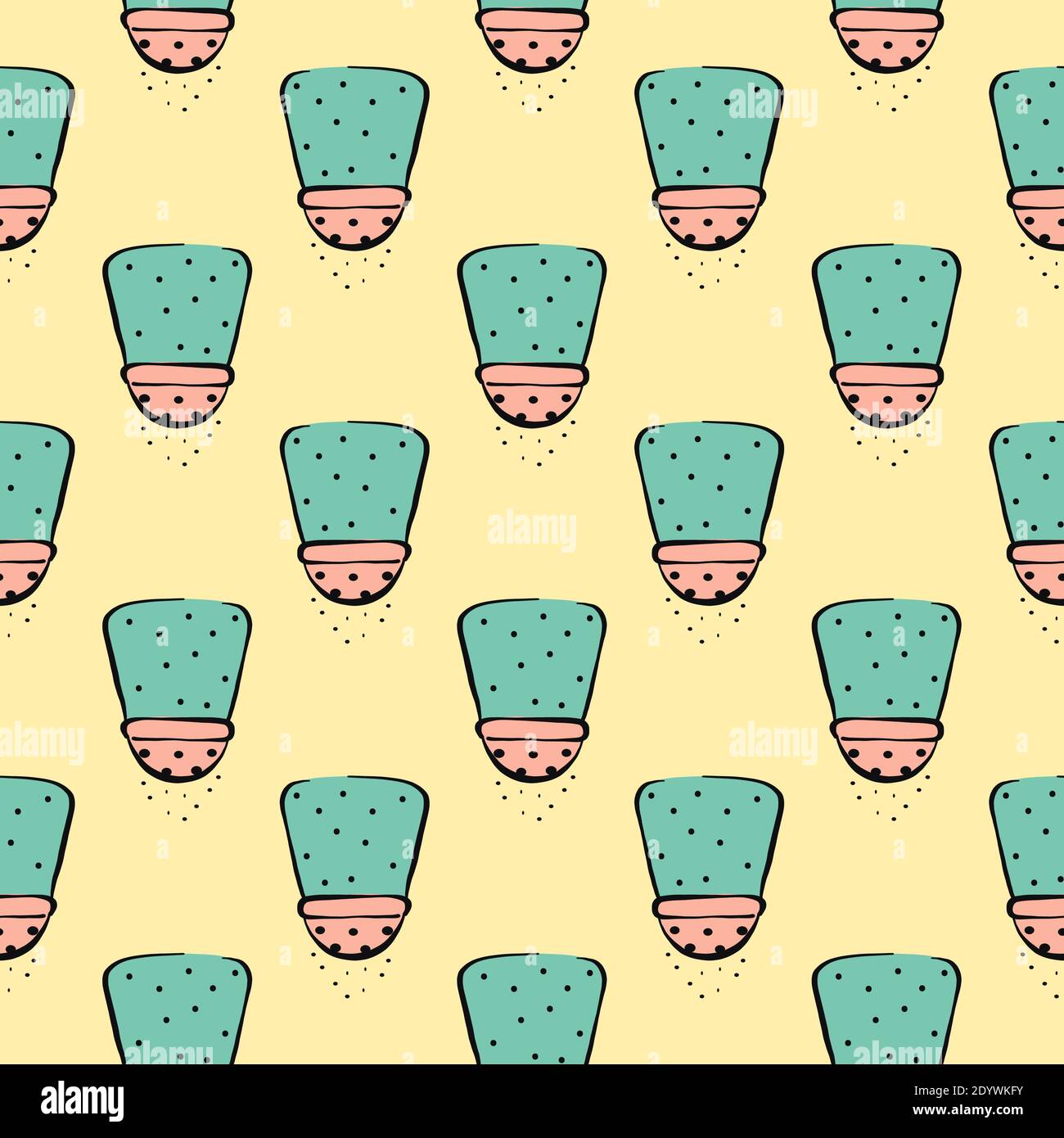 Salt shaker,seamless pattern on yellow background Stock Vector Image ...