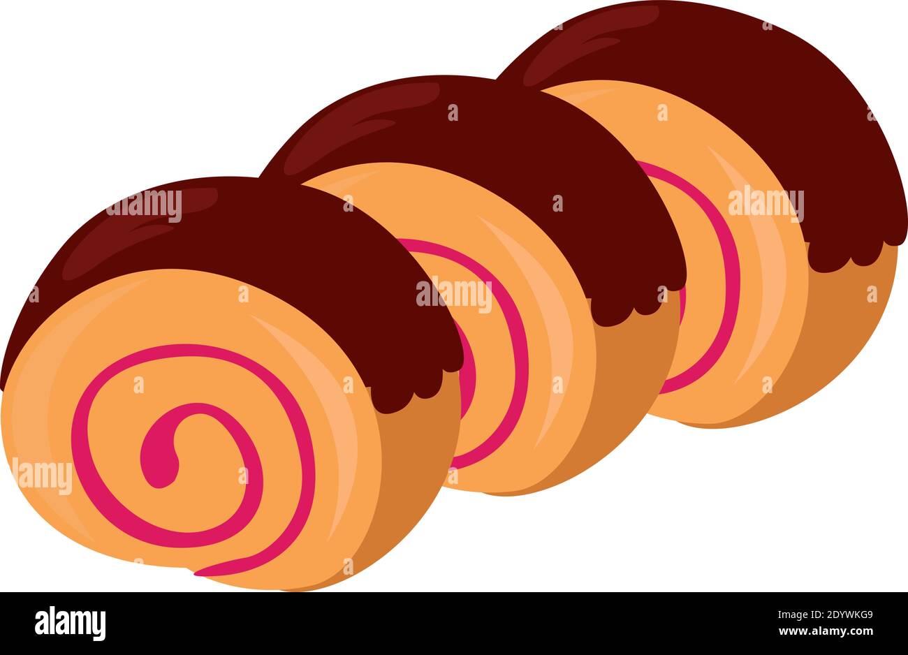 Small rolls, illustration, vector on a white background Stock Vector ...