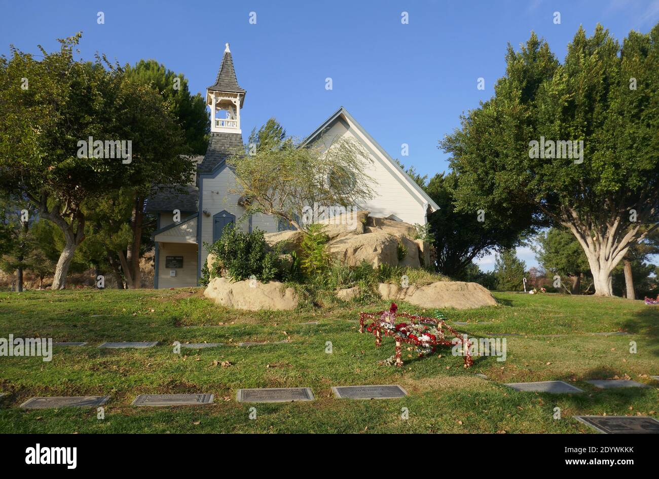 Chatsworth, California, USA 25th December 2020 A general view of Chapel at Oakwood Memorial Park ...