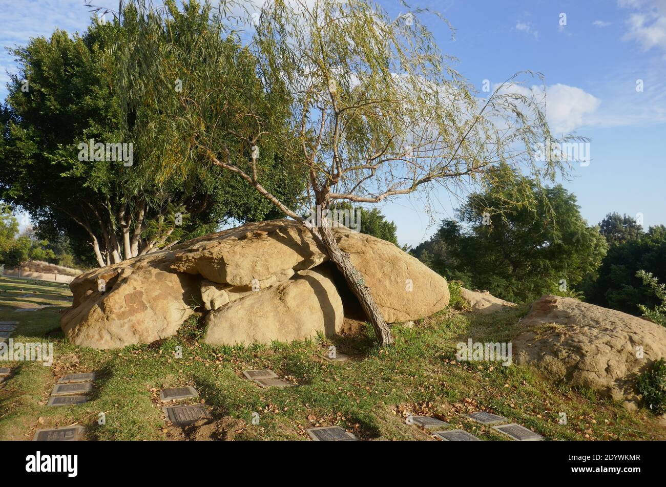 Chatsworth, California, USA 25th December 2020 A general view of Oakwood Memorial Park and ...