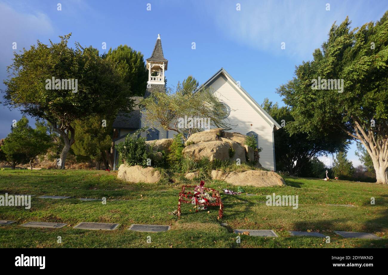 Chatsworth, California, USA 25th December 2020 A general view of Chapel at Oakwood Memorial Park ...