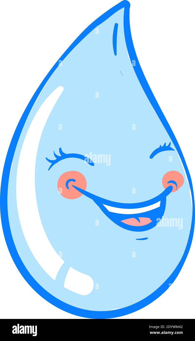 Cartoon funny water drop character Stock Vector Images - Alamy