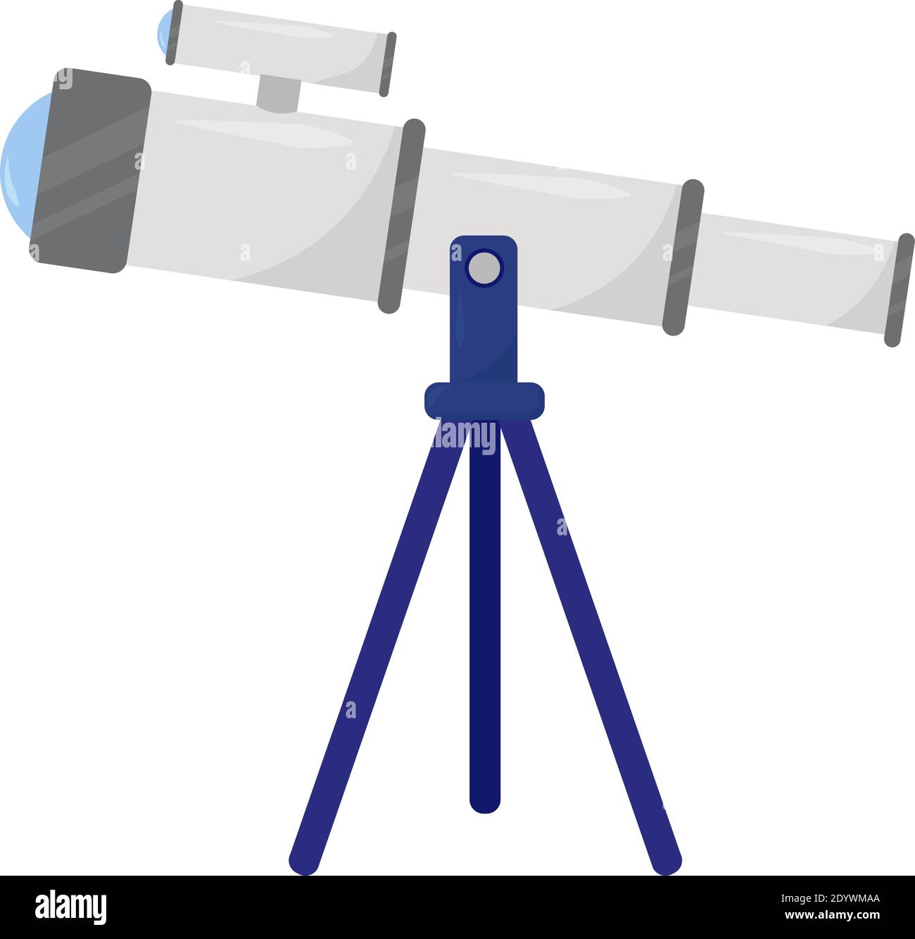 Big telescope, illustration, vector on a white background Stock Vector ...