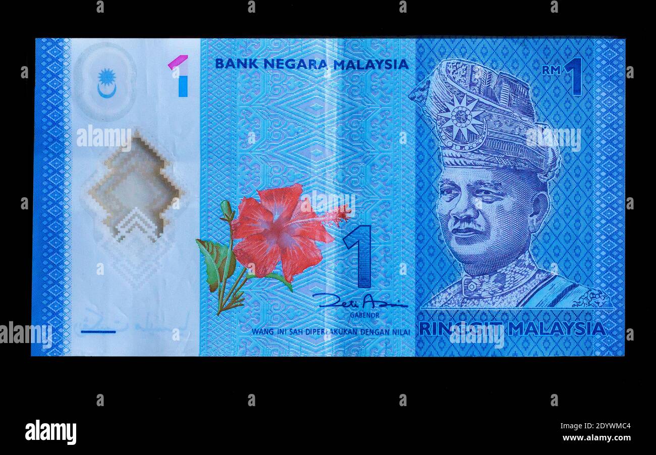 Malaysian One Ringgit Banknote, Issued 2012. Tunku Abdul Rahman and ...