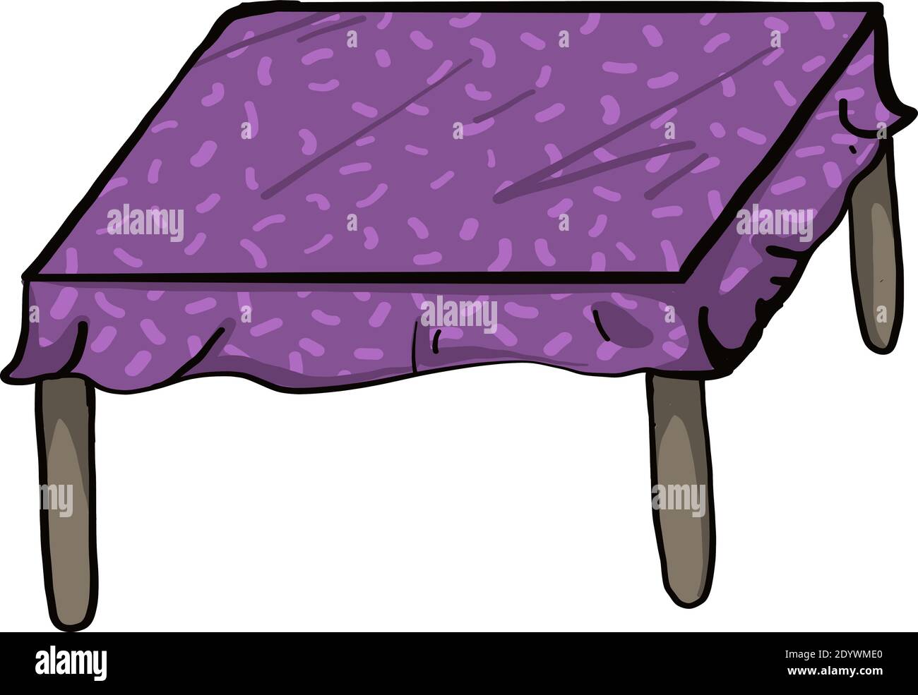 Big violet table, illustration, vector on a white background Stock ...