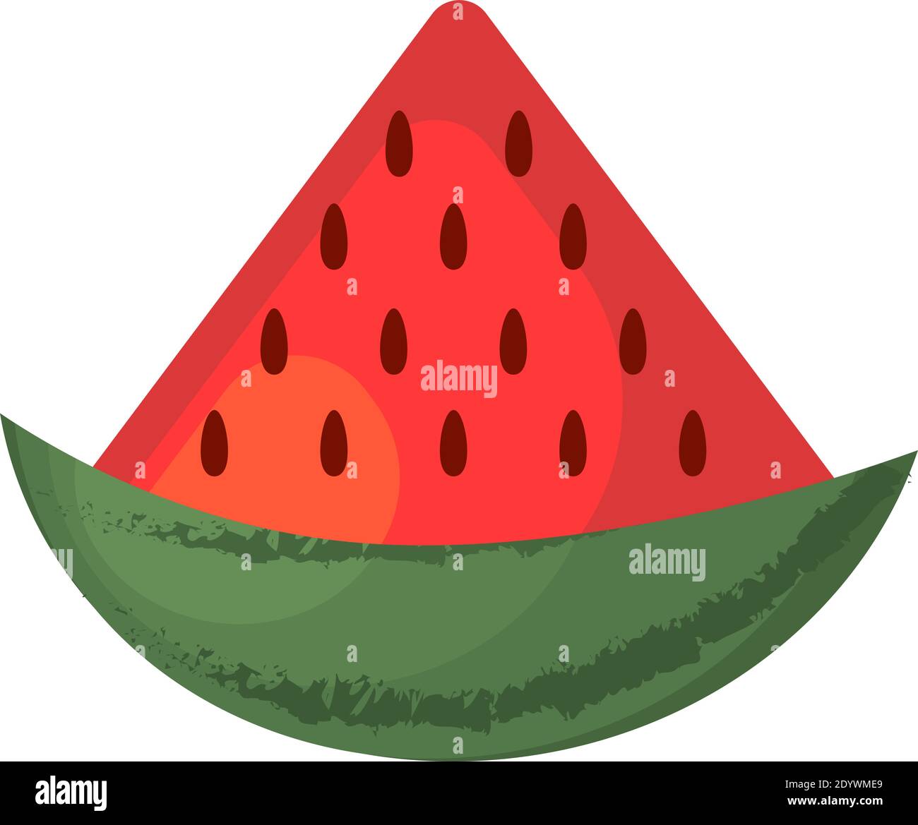 Small watermelon slice, illustration, vector on a white background ...