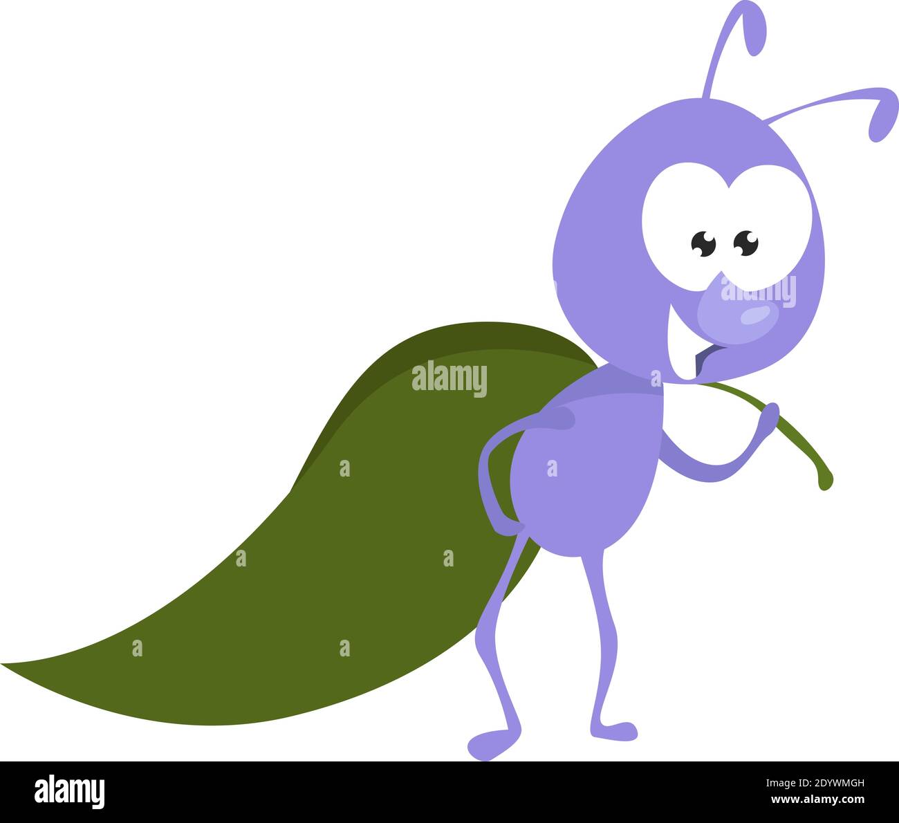 Hard working ant, illustration, vector on a white background Stock ...