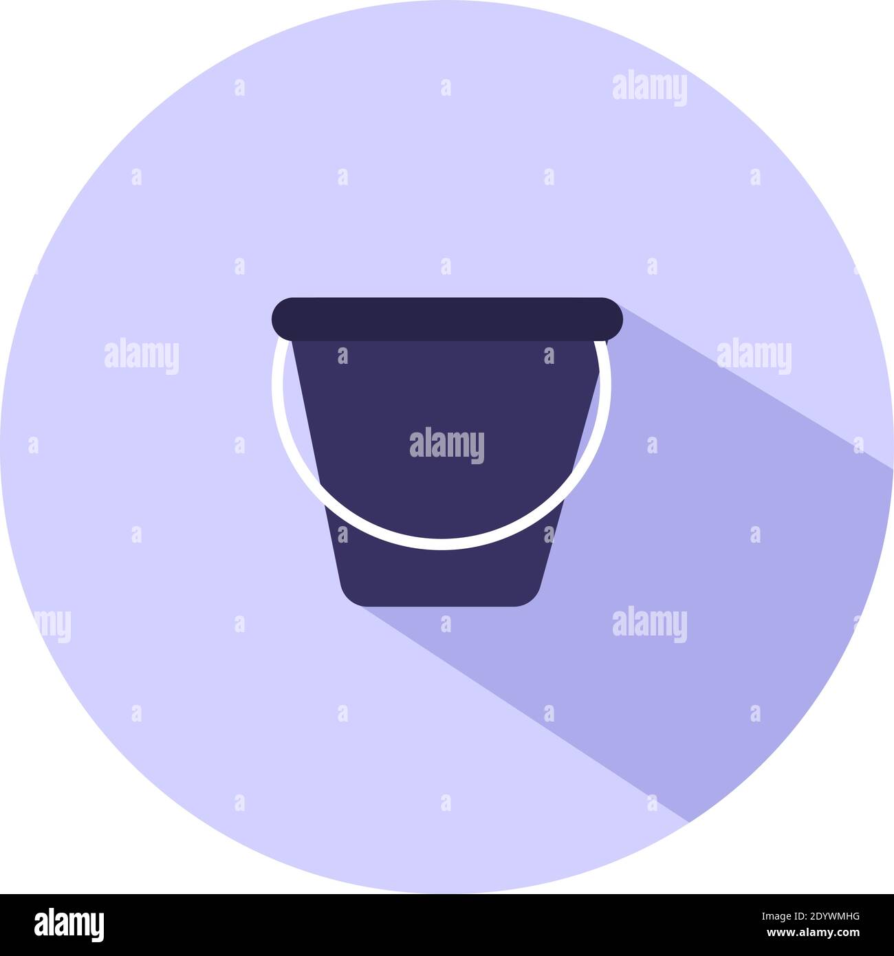 Purple bucket, illustration, vector on a white background Stock Vector ...