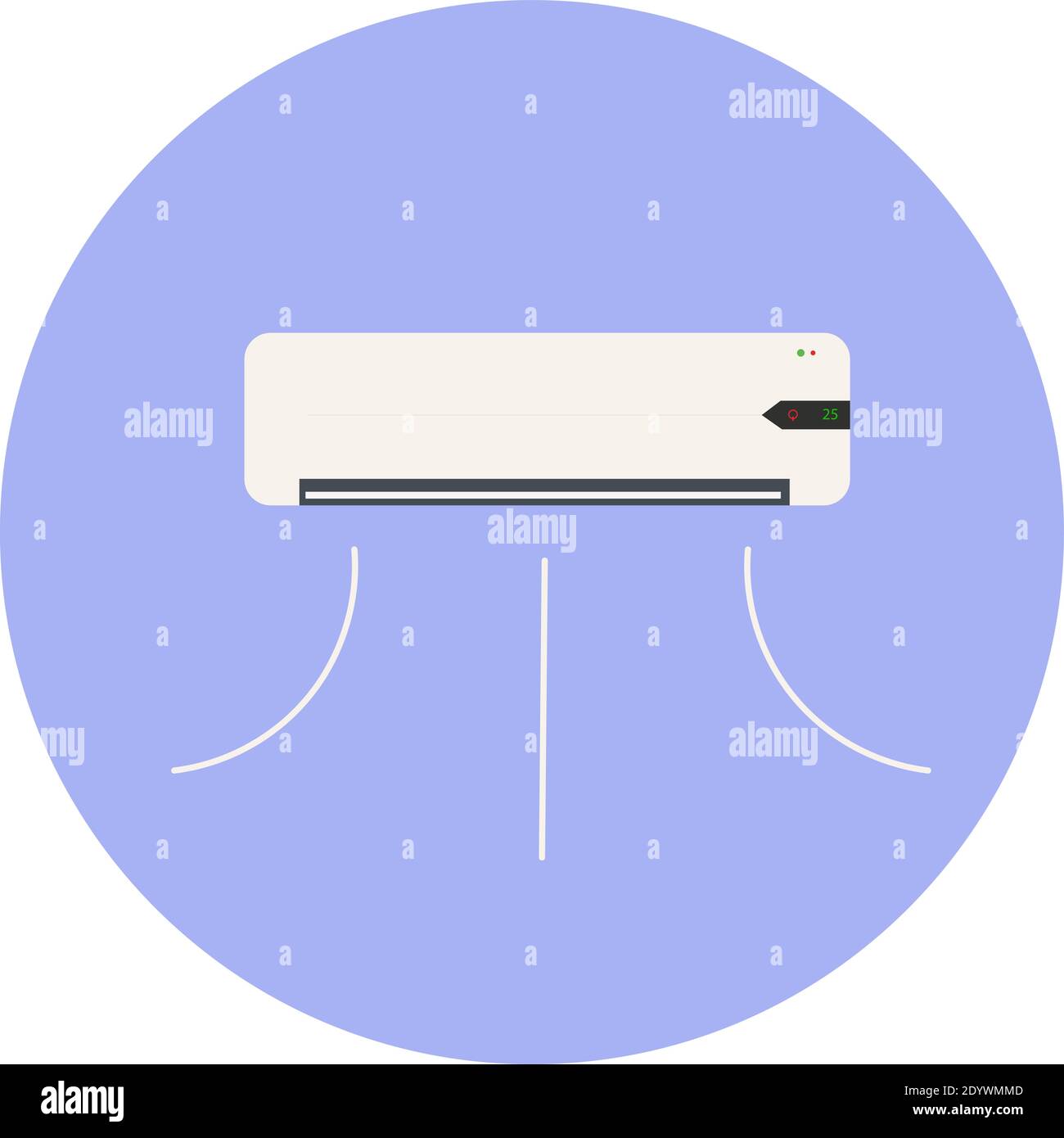 Big white AC, illustration, vector on a white background Stock Vector ...