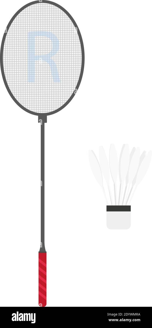 Badminton shuttle, illustration, vector on a white background Stock ...