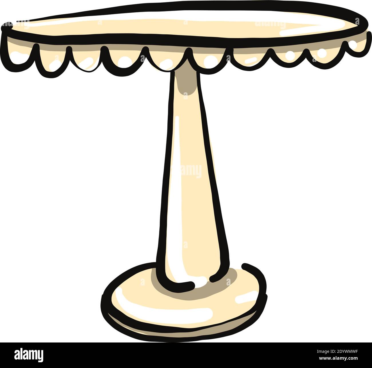 Cake stand, illustration, vector on a white background Stock Vector ...