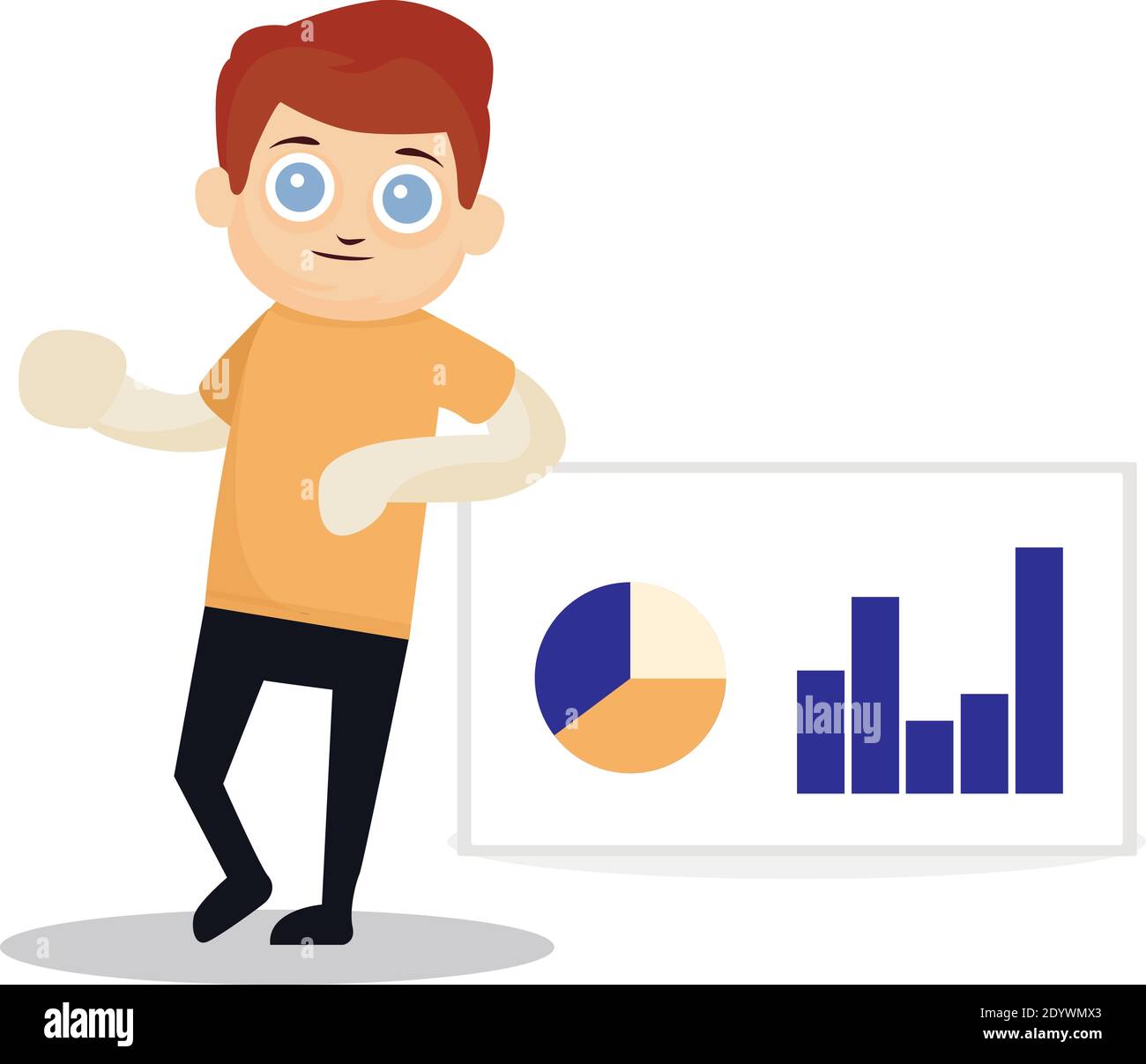 Small chart, illustration, vector on a white background Stock Vector ...