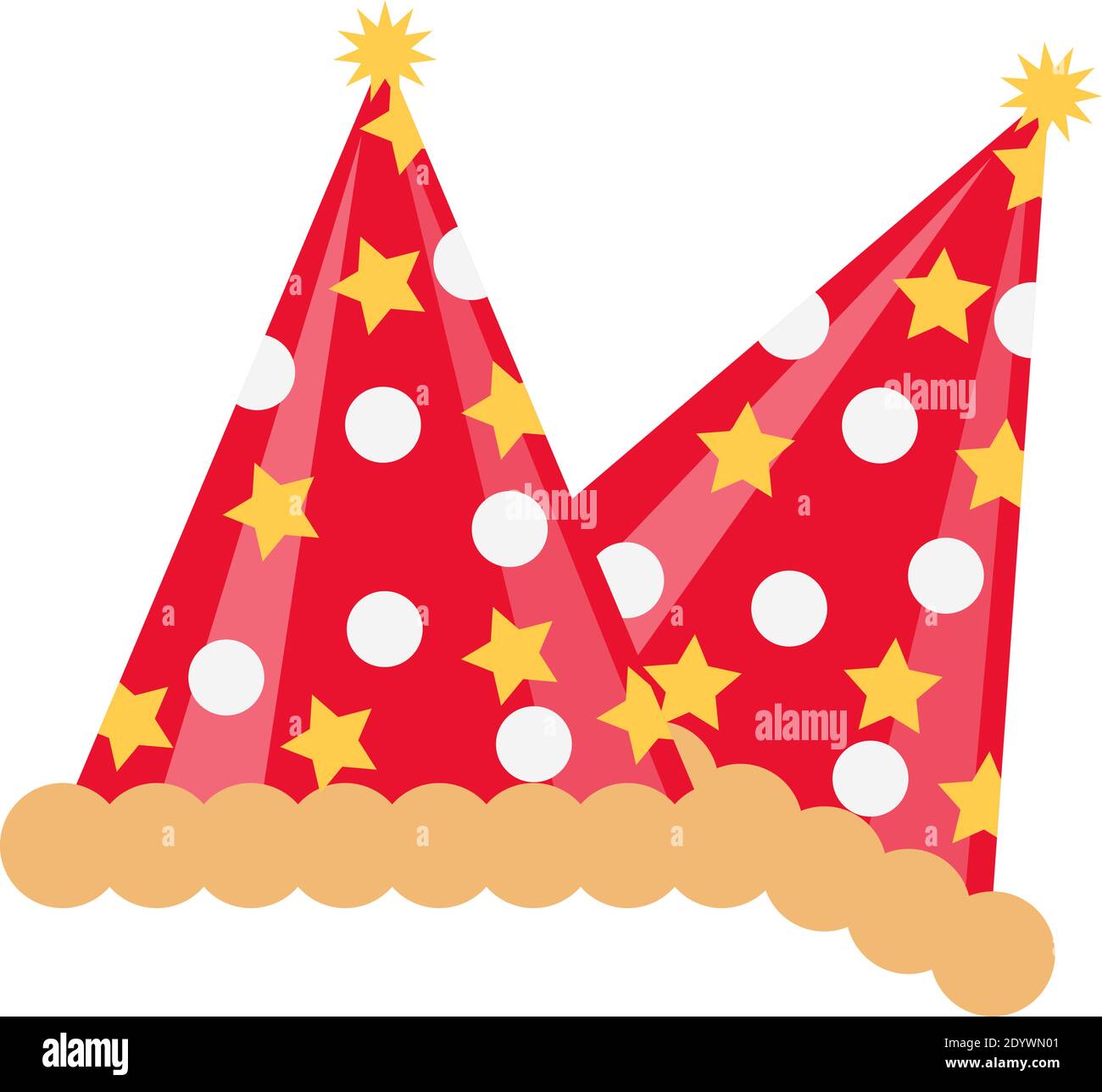 Birthday cap, illustration, vector on a white background Stock Vector ...