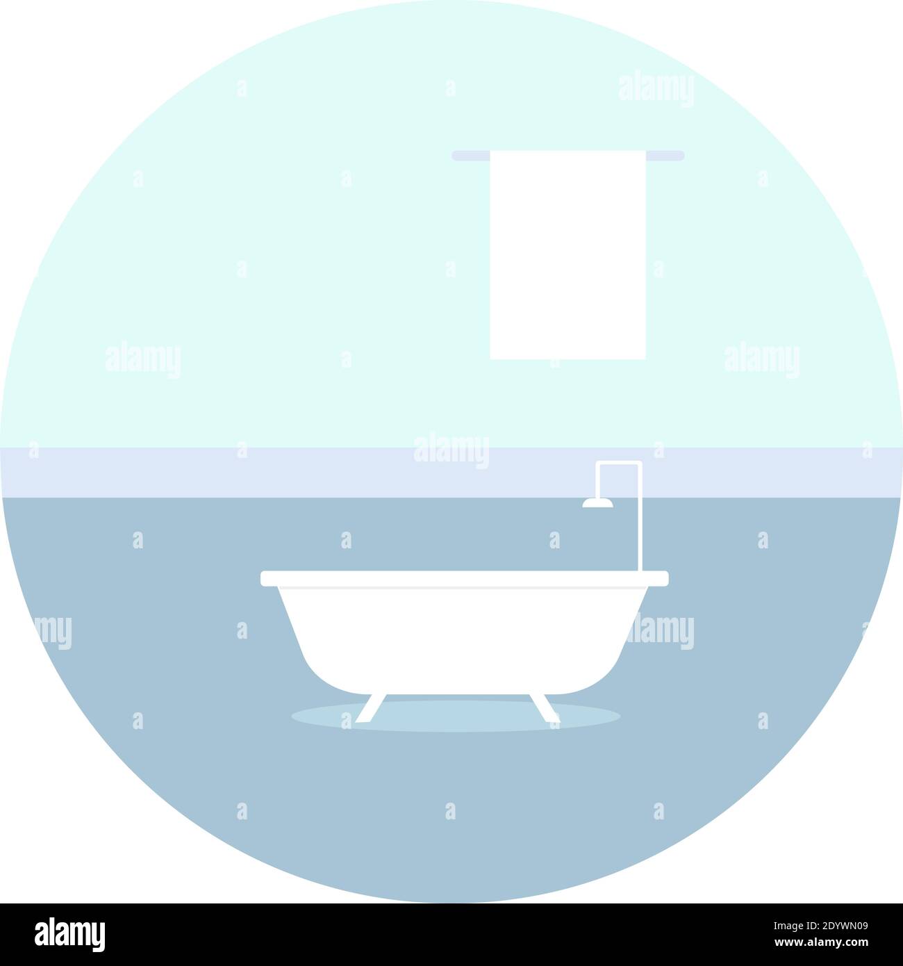 Clean bathroom, illustration, vector on a white background Stock Vector ...