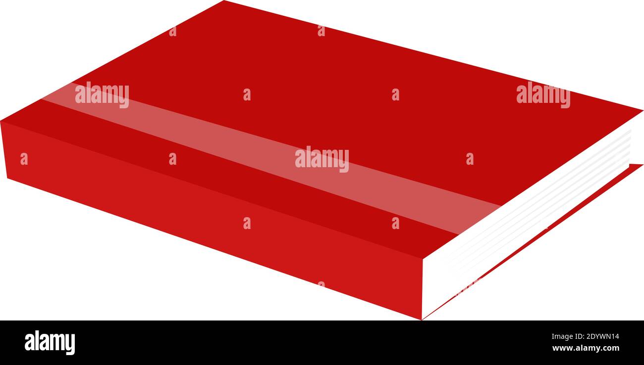 Red book, illustration, vector on a white background Stock Vector Image ...