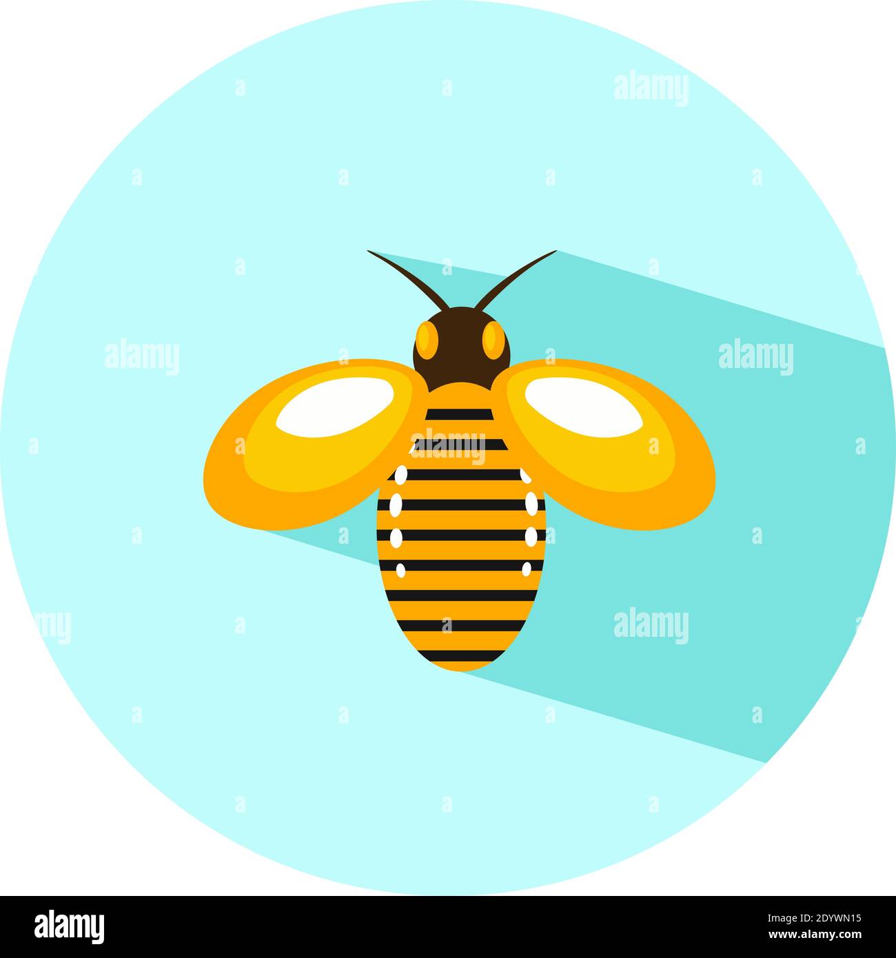 Big yellow bee, illustration, vector on a white background Stock Vector ...