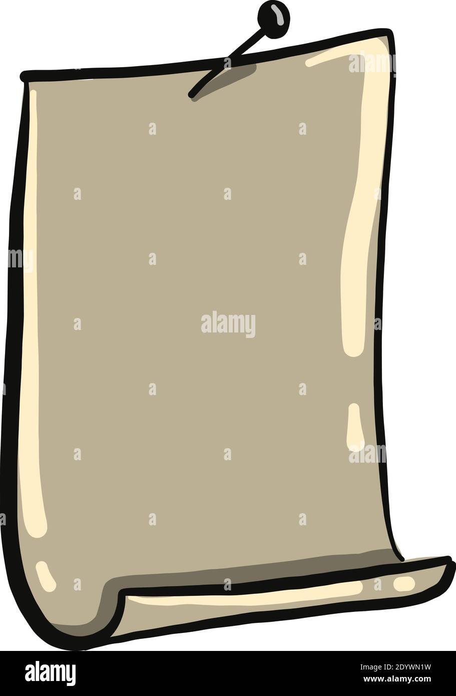 Blank white paper, illustration, vector on a white background Stock ...