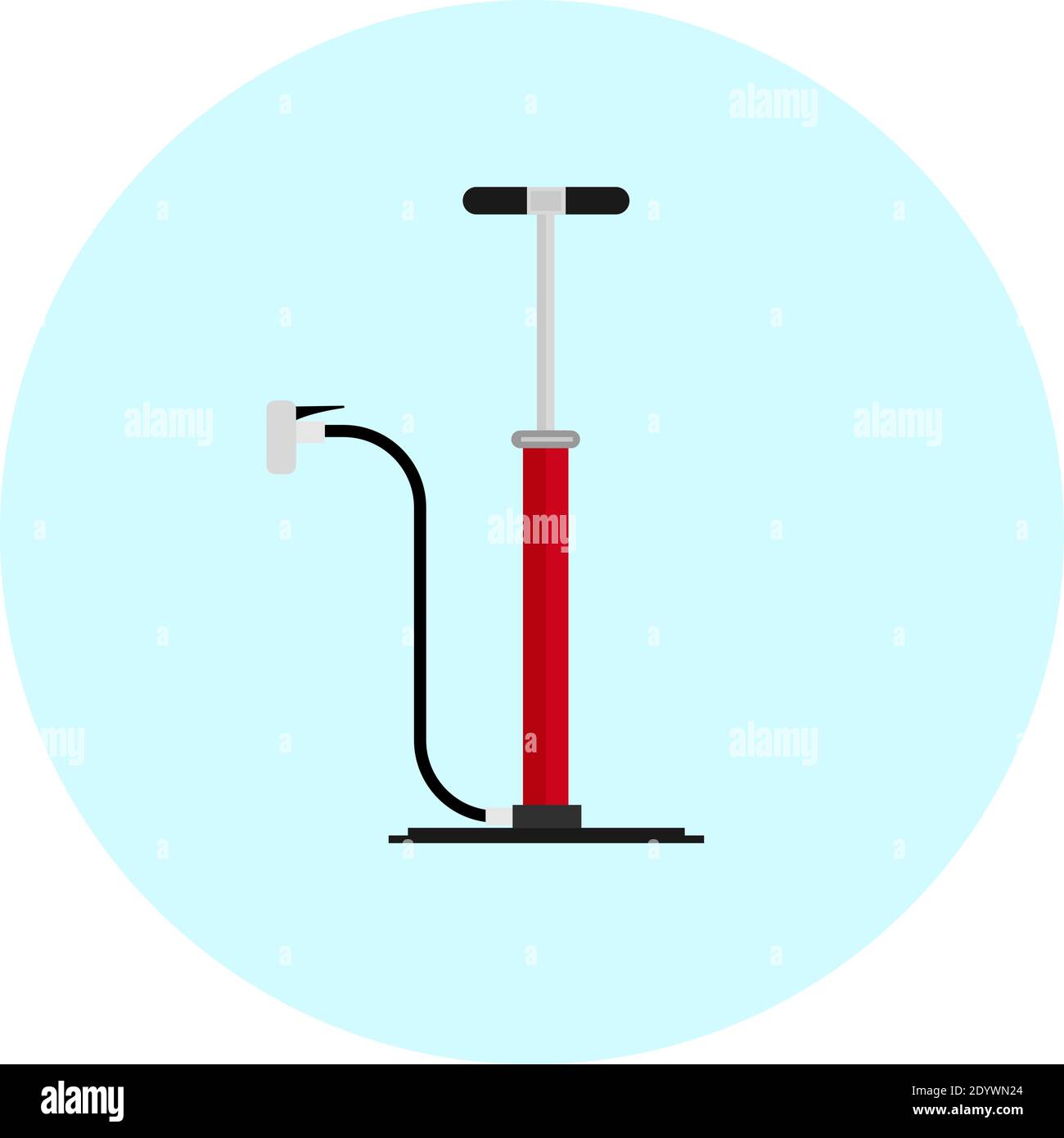 Bike pump, illustration, vector on a white background Stock Vector ...
