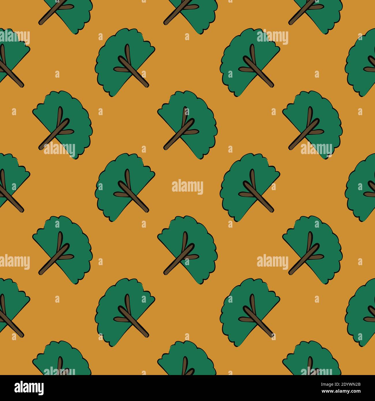 Green tree seamless pattern hi-res stock photography and images - Alamy