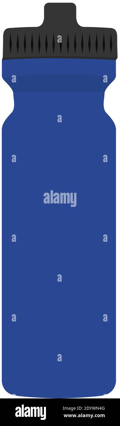 Blue bottle, illustration, vector on a white background Stock Vector ...