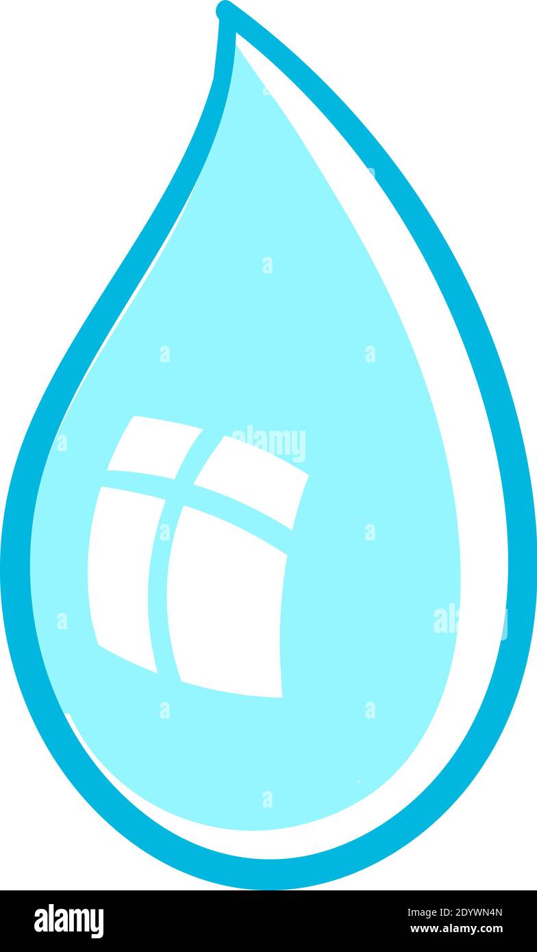 Small water drop, illustration, vector on a white background Stock ...