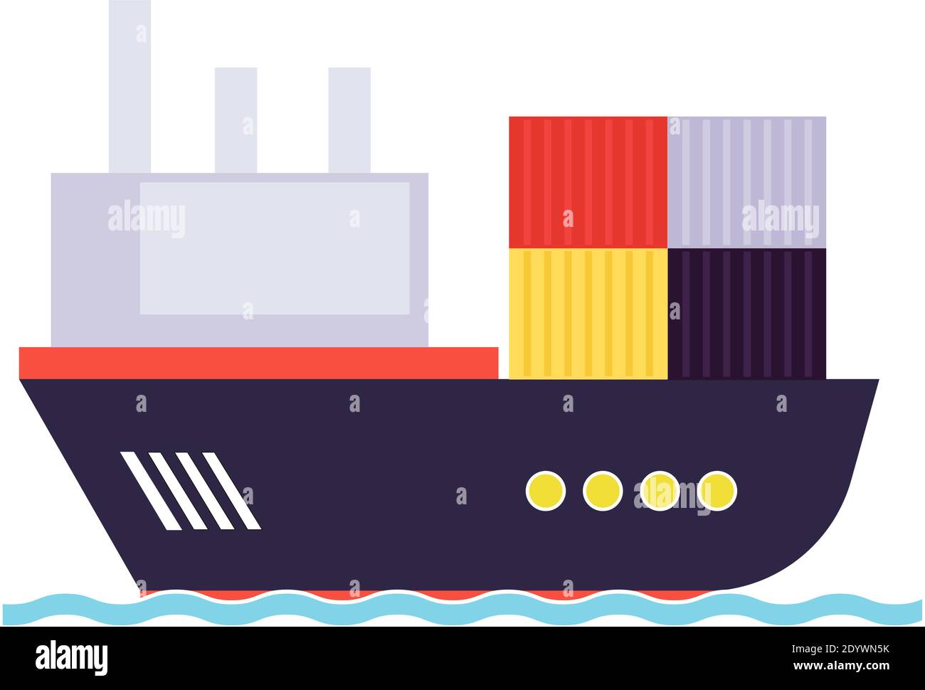 Container ship Cut Out Stock Images & Pictures - Alamy