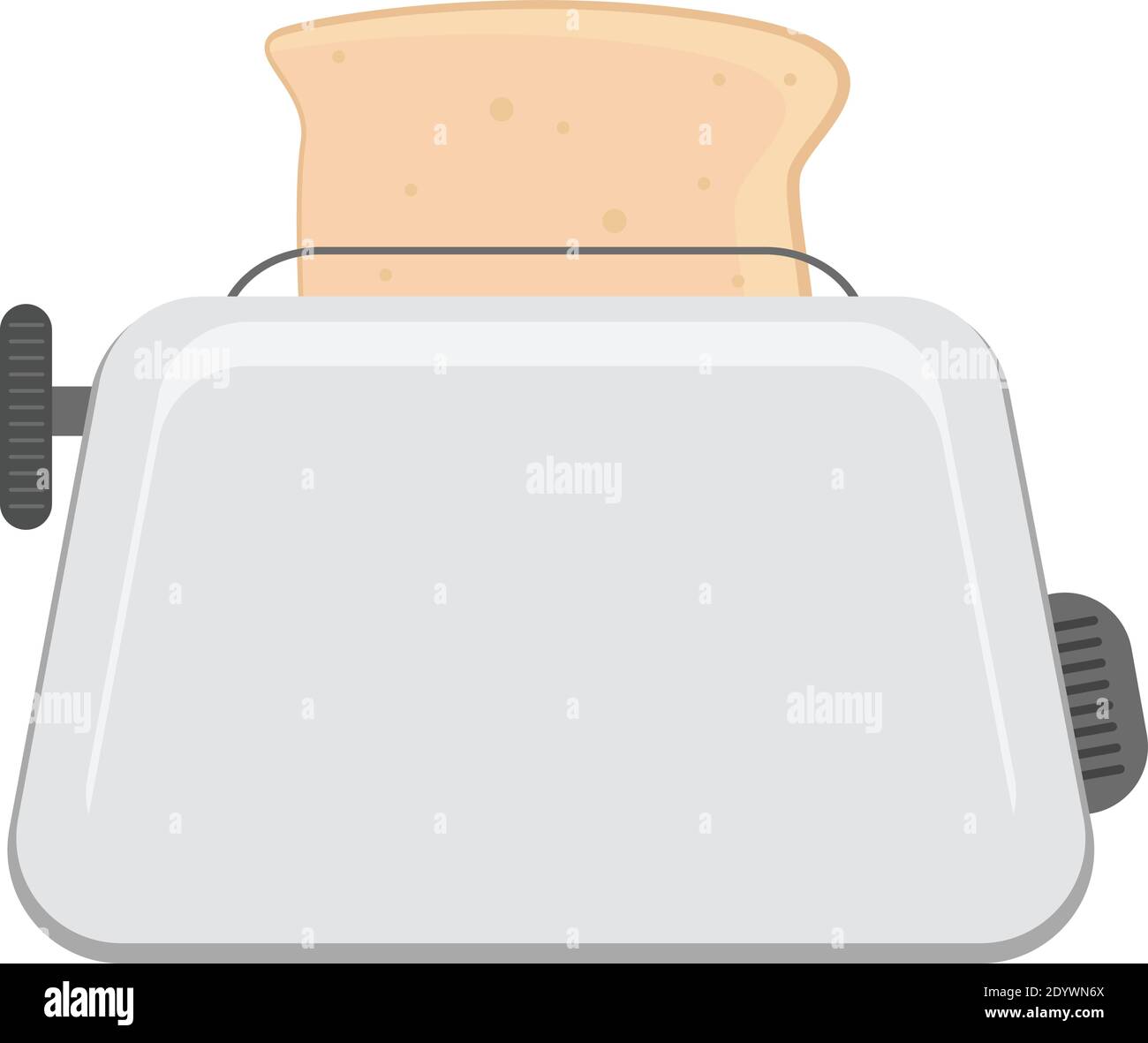 Toasted bread, illustration, vector on a white background Stock Vector ...