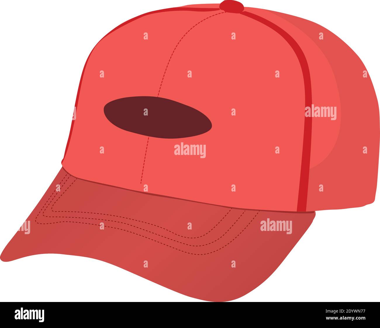 Red cap, illustration, vector on a white background Stock Vector Image ...