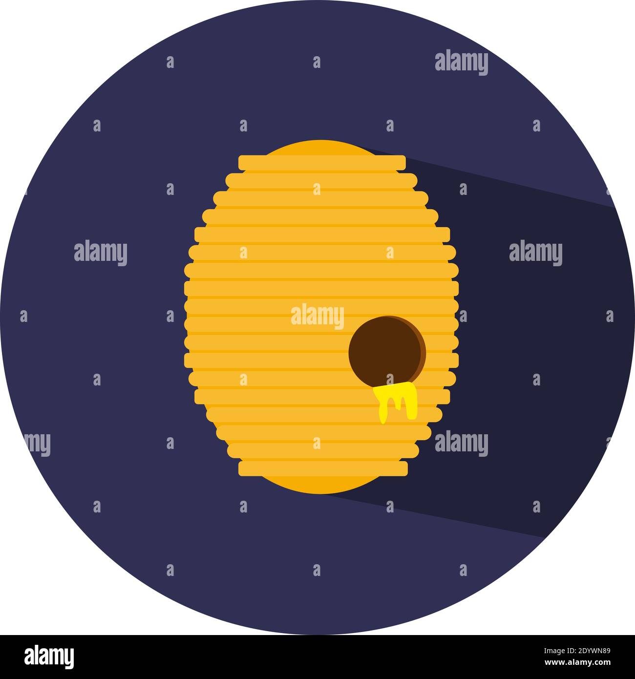 Bee hive, illustration, vector on a white background Stock Vector Image ...