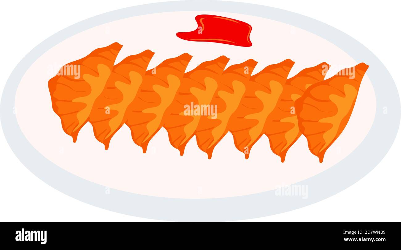 Asian food, illustration, vector on a white background Stock Vector ...