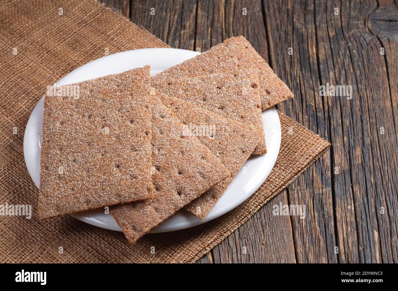 Dark rye crispbread hi-res stock photography and images - Alamy