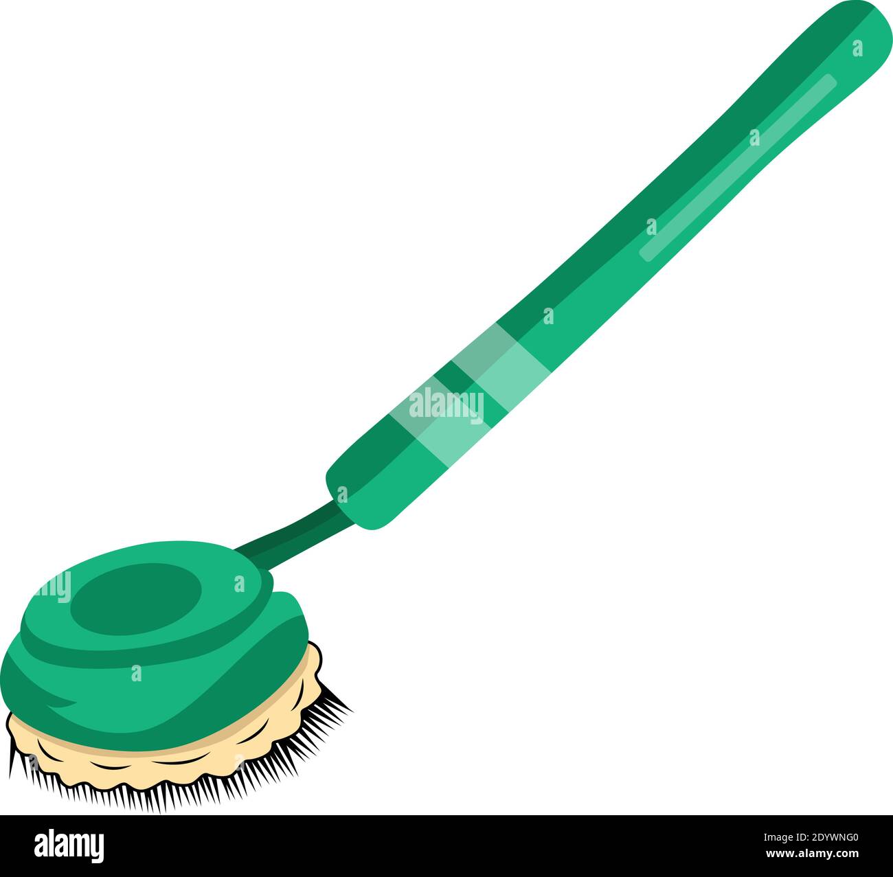 Cleaning brush, illustration, vector on a white background Stock Vector ...