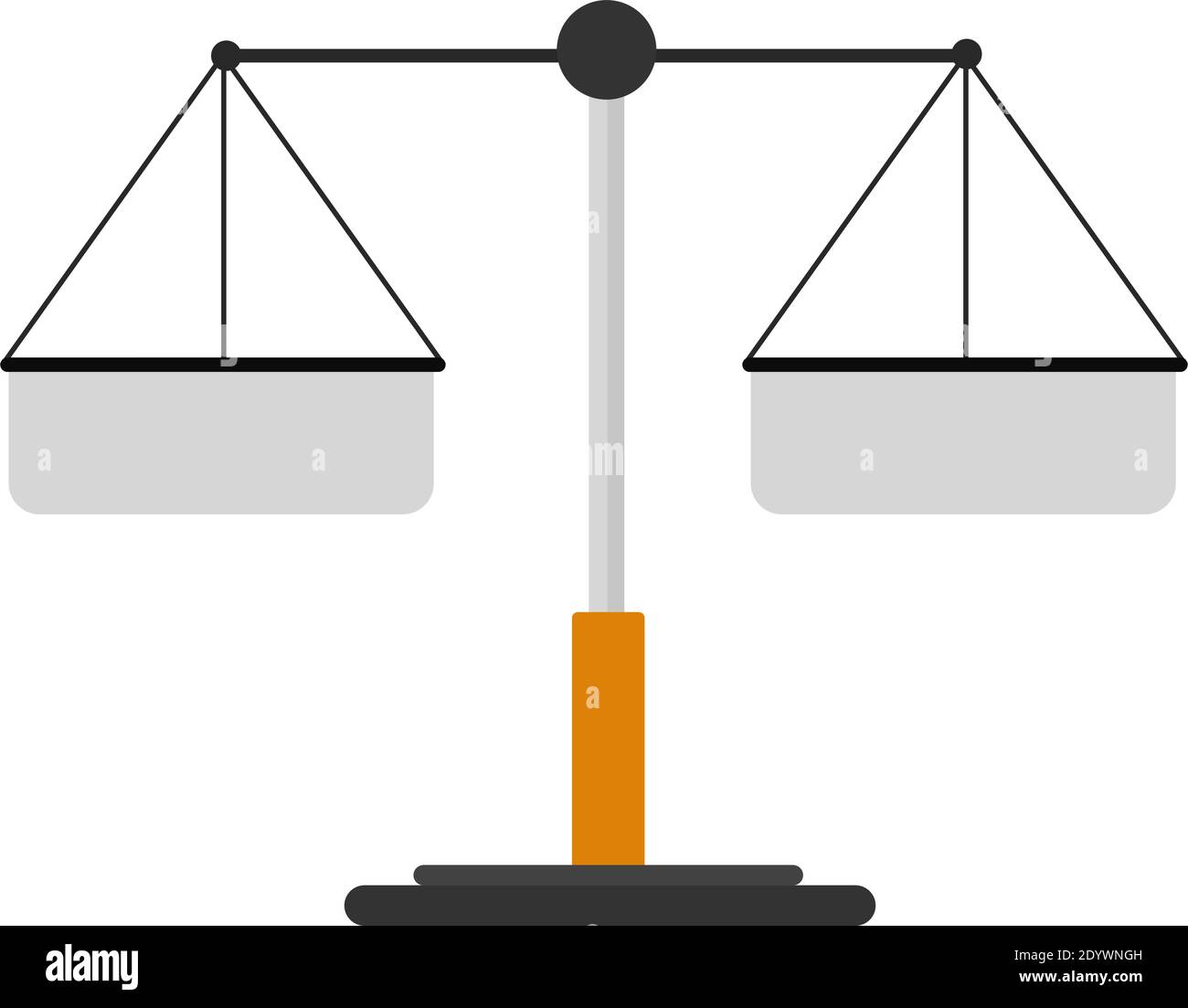 Court scale, illustration, vector on a white background Stock Vector ...