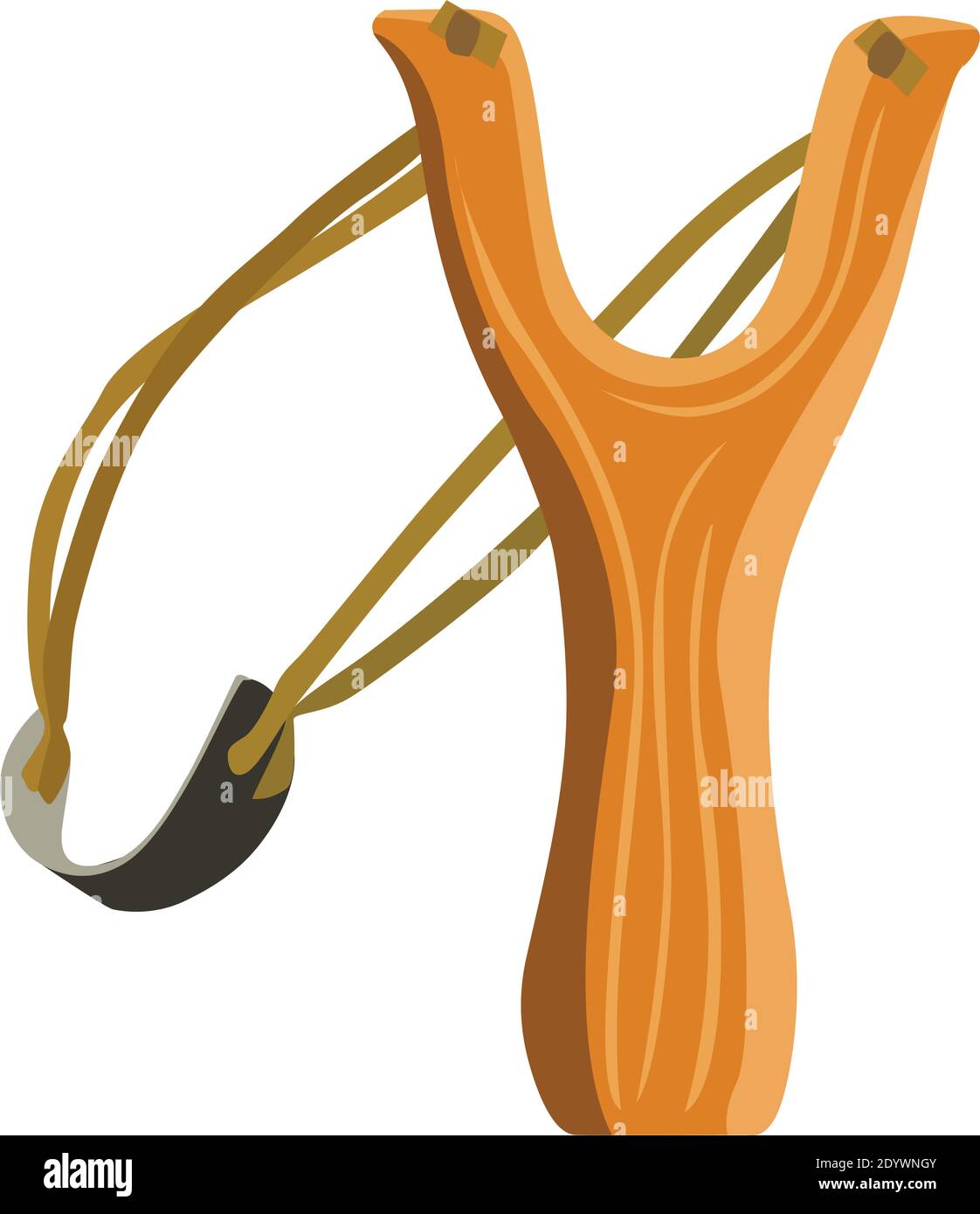 Hand catapult, illustration, vector on a white background Stock Vector ...