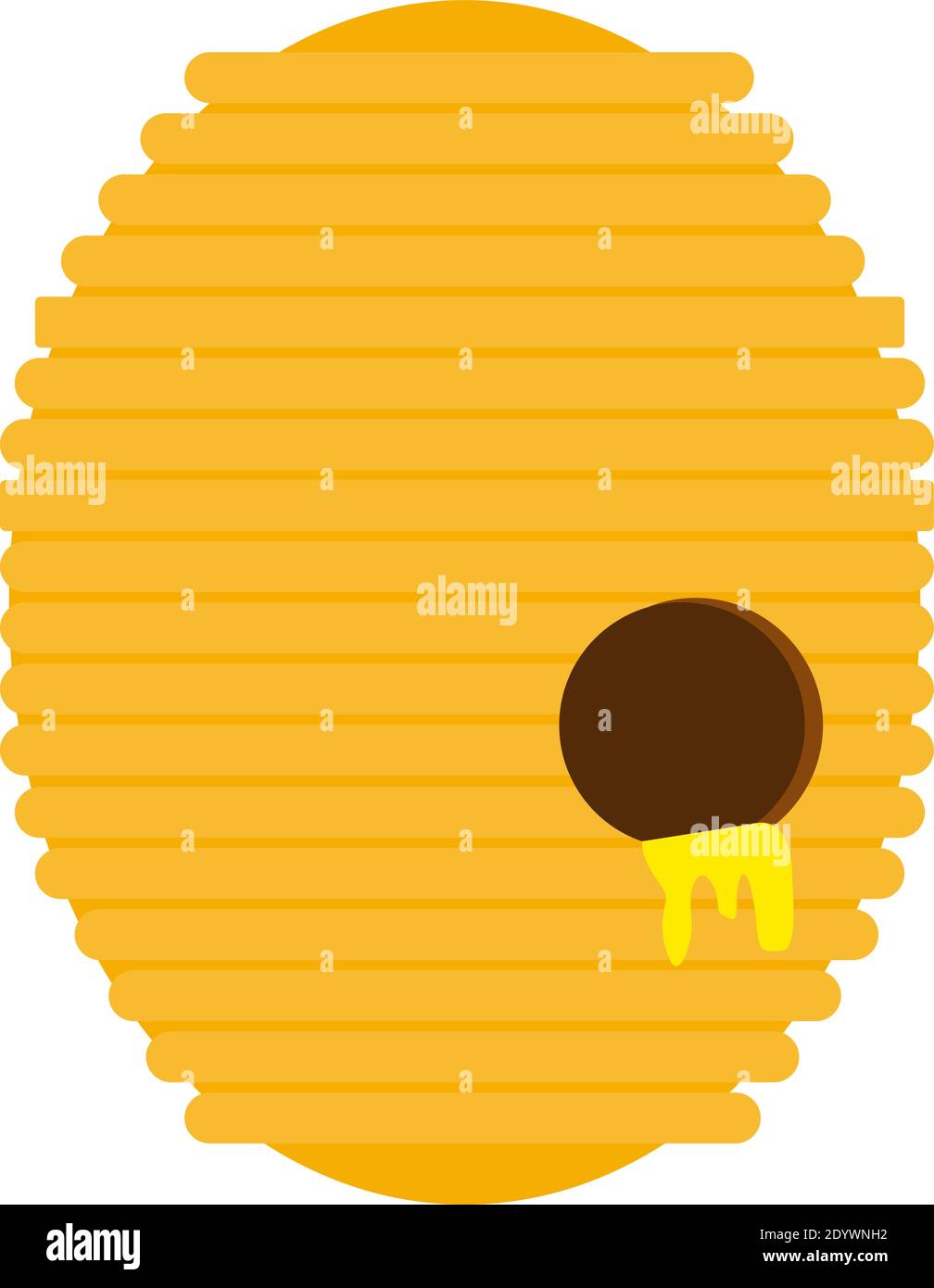 Bee hive, illustration, vector on a white background Stock Vector Image ...