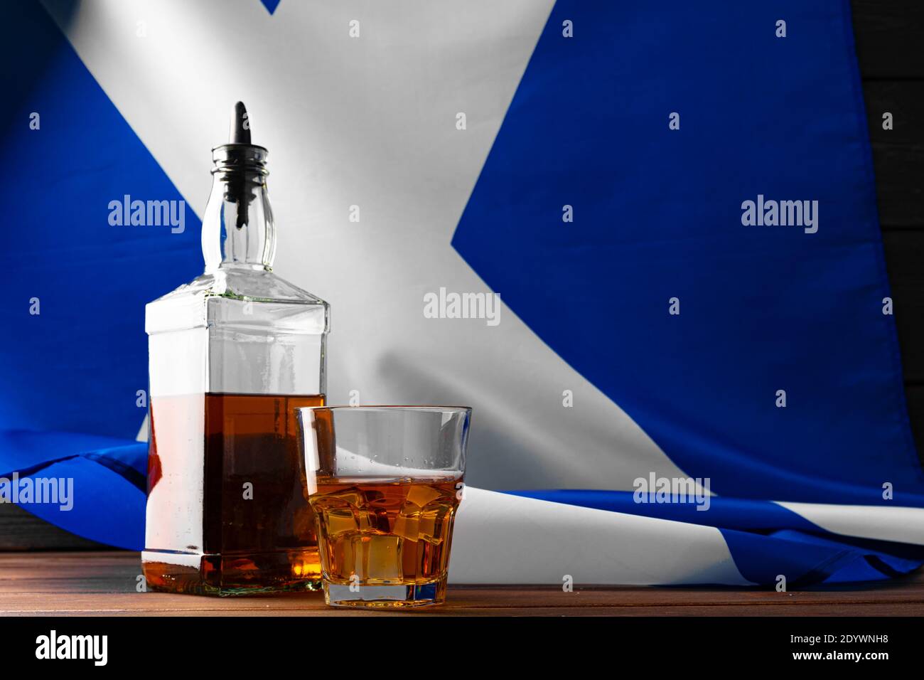 Bottle whisky against flag hi-res stock photography and images - Alamy