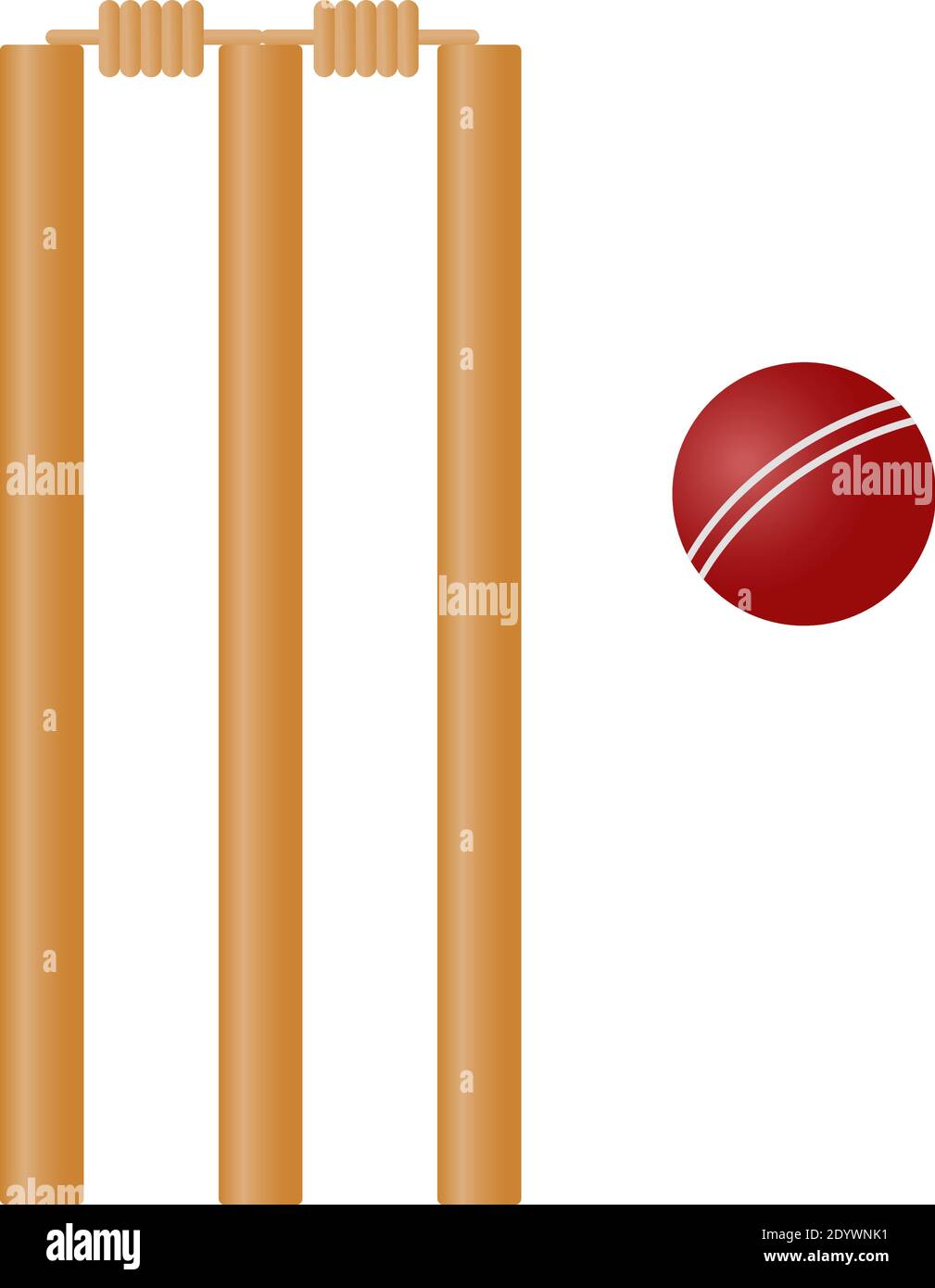 Cricket wicket, illustration, vector on a white background Stock Vector ...