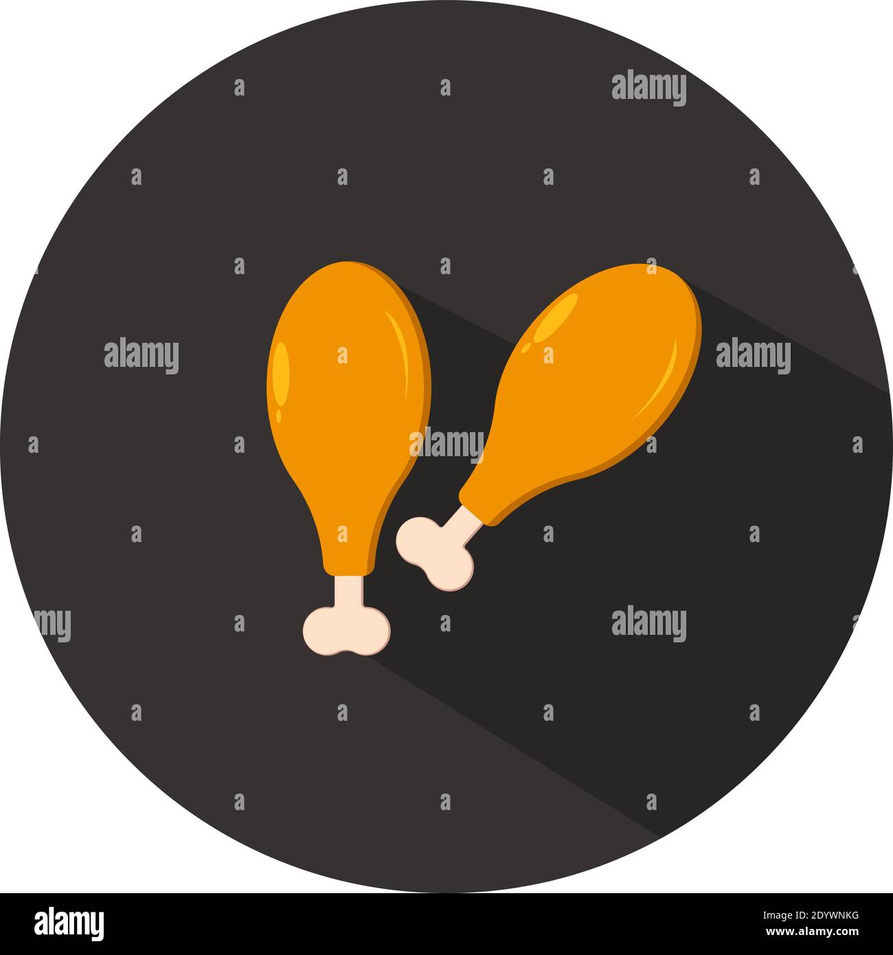 Chicken and fries, illustration, vector on a white background Stock ...