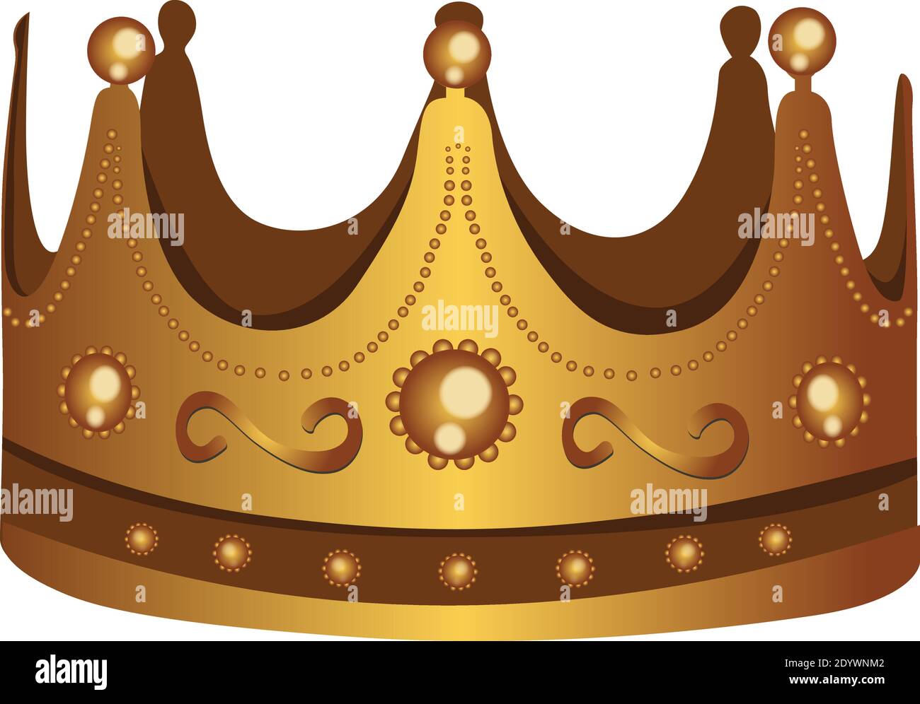 Big crown, illustration, vector on a white background Stock Vector ...