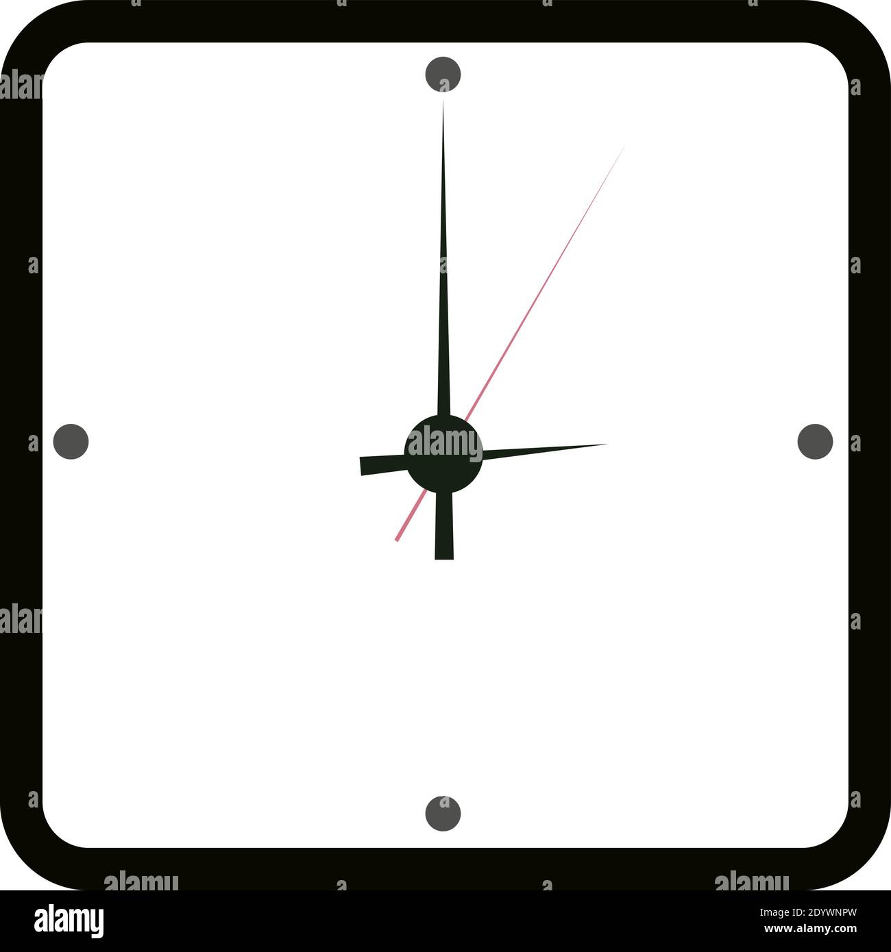 Black clock, illustration, vector on a white background Stock Vector ...