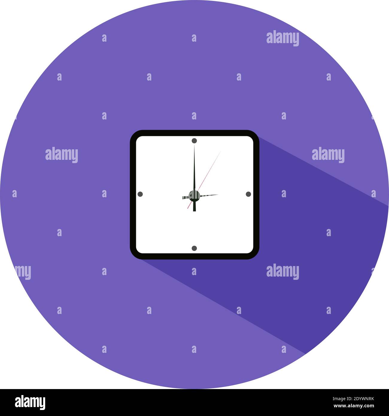 Black clock, illustration, vector on a white background Stock Vector ...