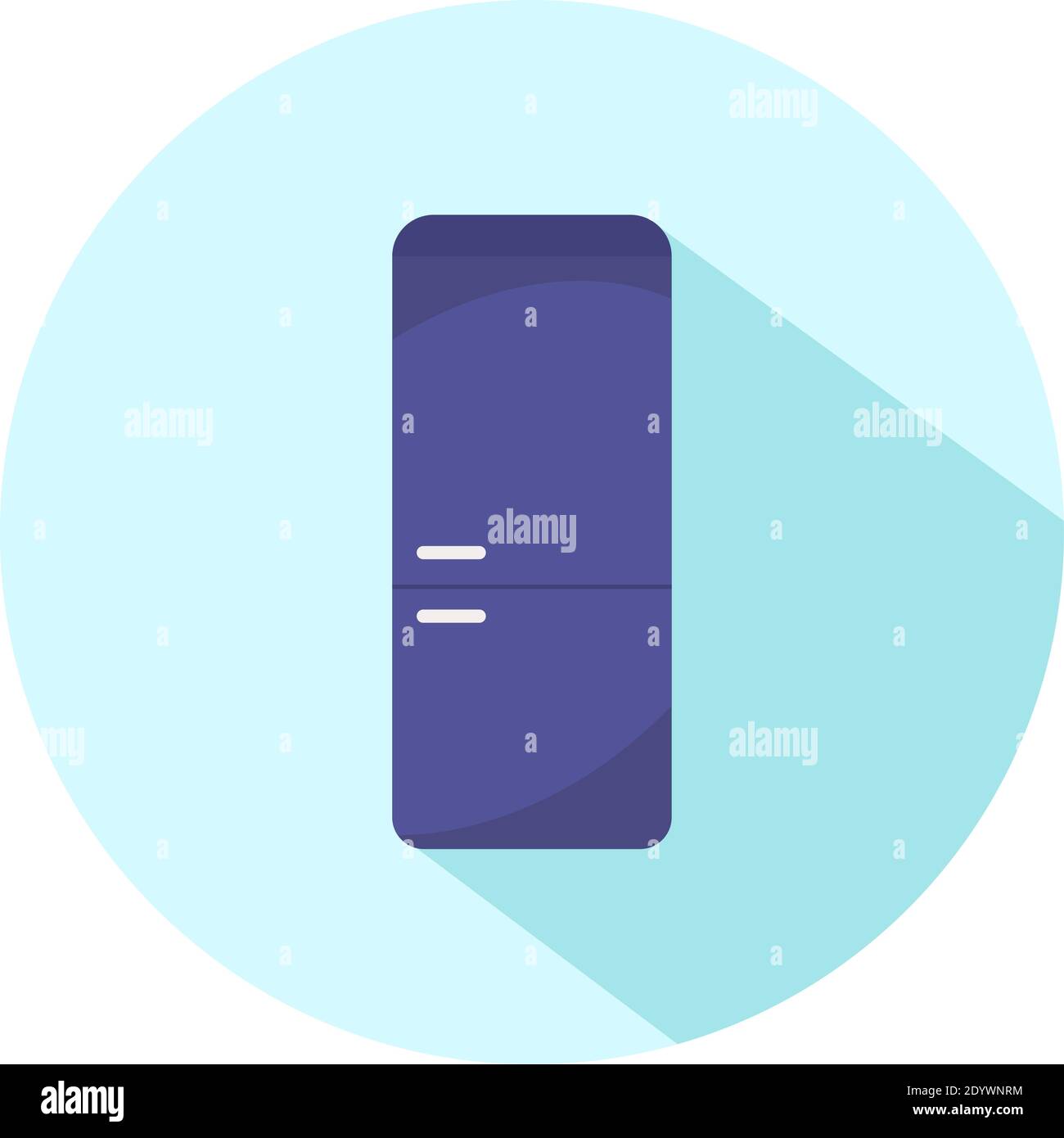 Blue fridge, illustration, vector on a white background Stock Vector ...