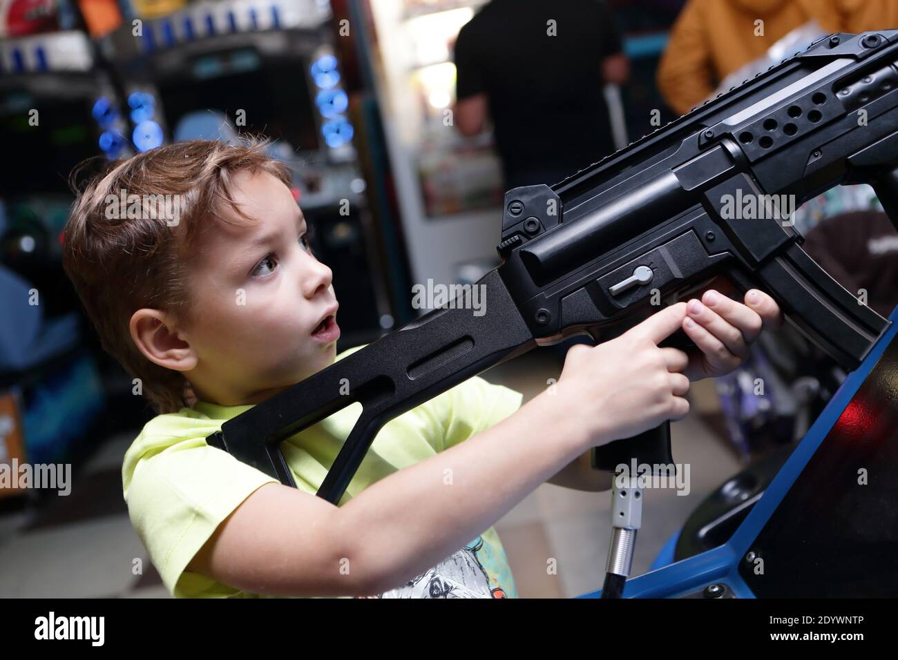 Child shooting rifle in hi-res stock photography and images - Alamy